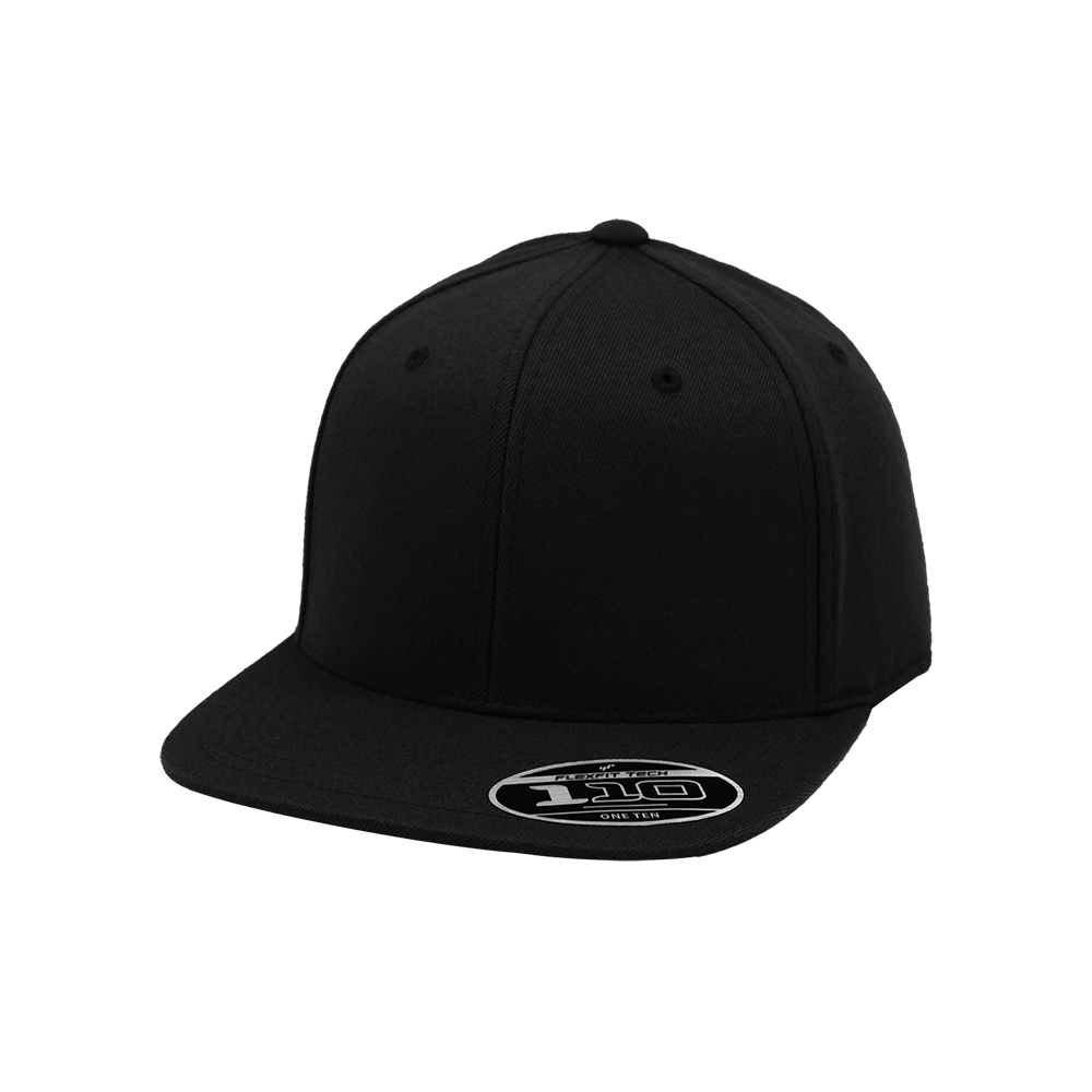 Flexfit 110F ONE TEN Snapback Cap (Black)