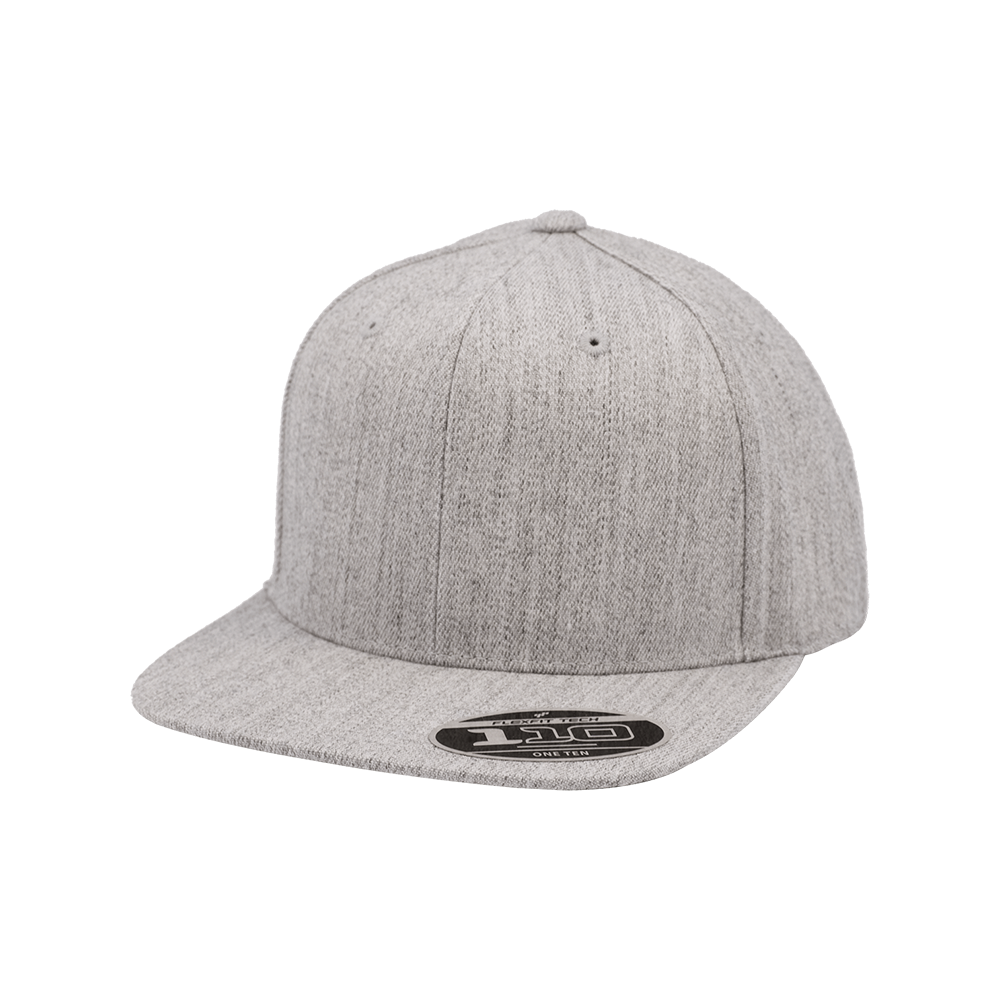 Flexfit 110F ONE TEN Snapback Cap (Heather Grey)