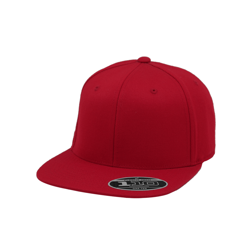 Flexfit 110F ONE TEN Snapback Cap (Red)