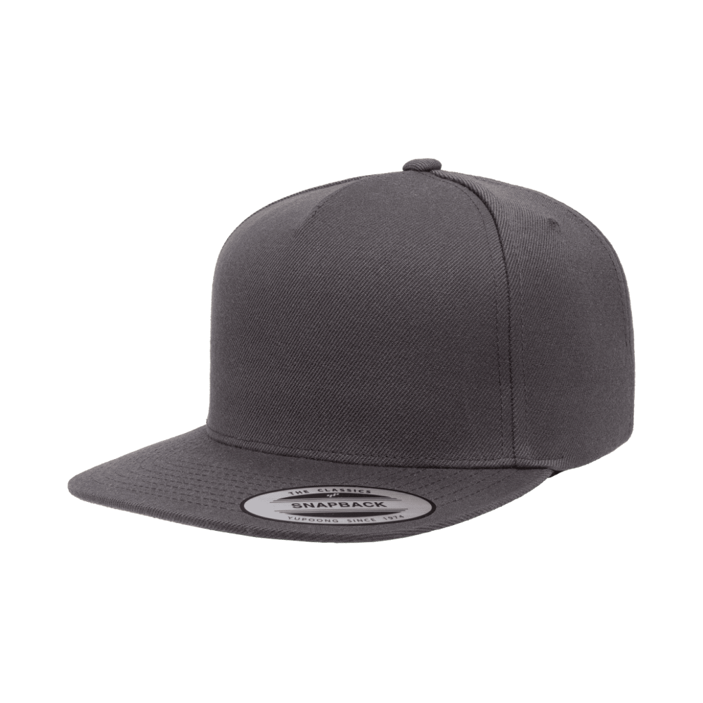 YP Classics® Premium 5-Panel Snapback Cap 5089M (Dark Grey)