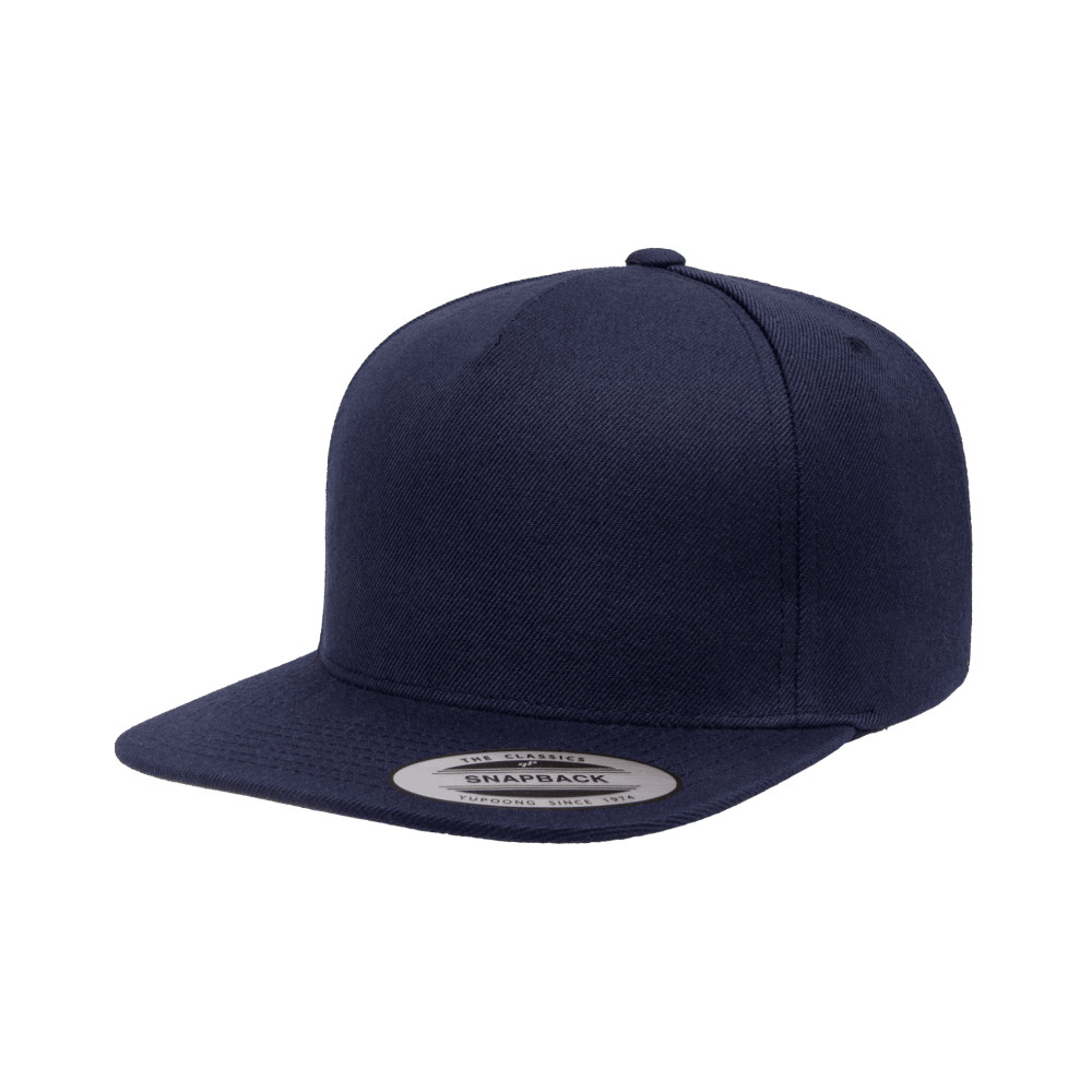 YP Classics® Premium 5-Panel Snapback Cap 5089M (Navy)