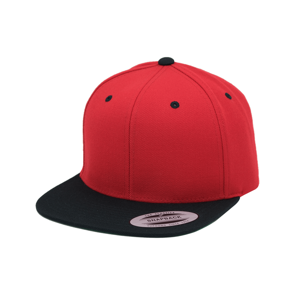 YP Classics® Premium Snapback Cap - 2 Tone 6089MT (Red/Black)
