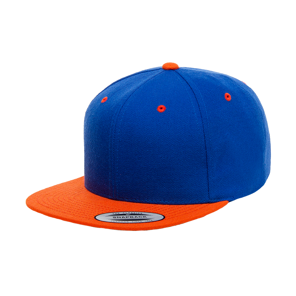 YP Classics® Premium Snapback Cap - 2 Tone 6089MT (Royal/Orange)